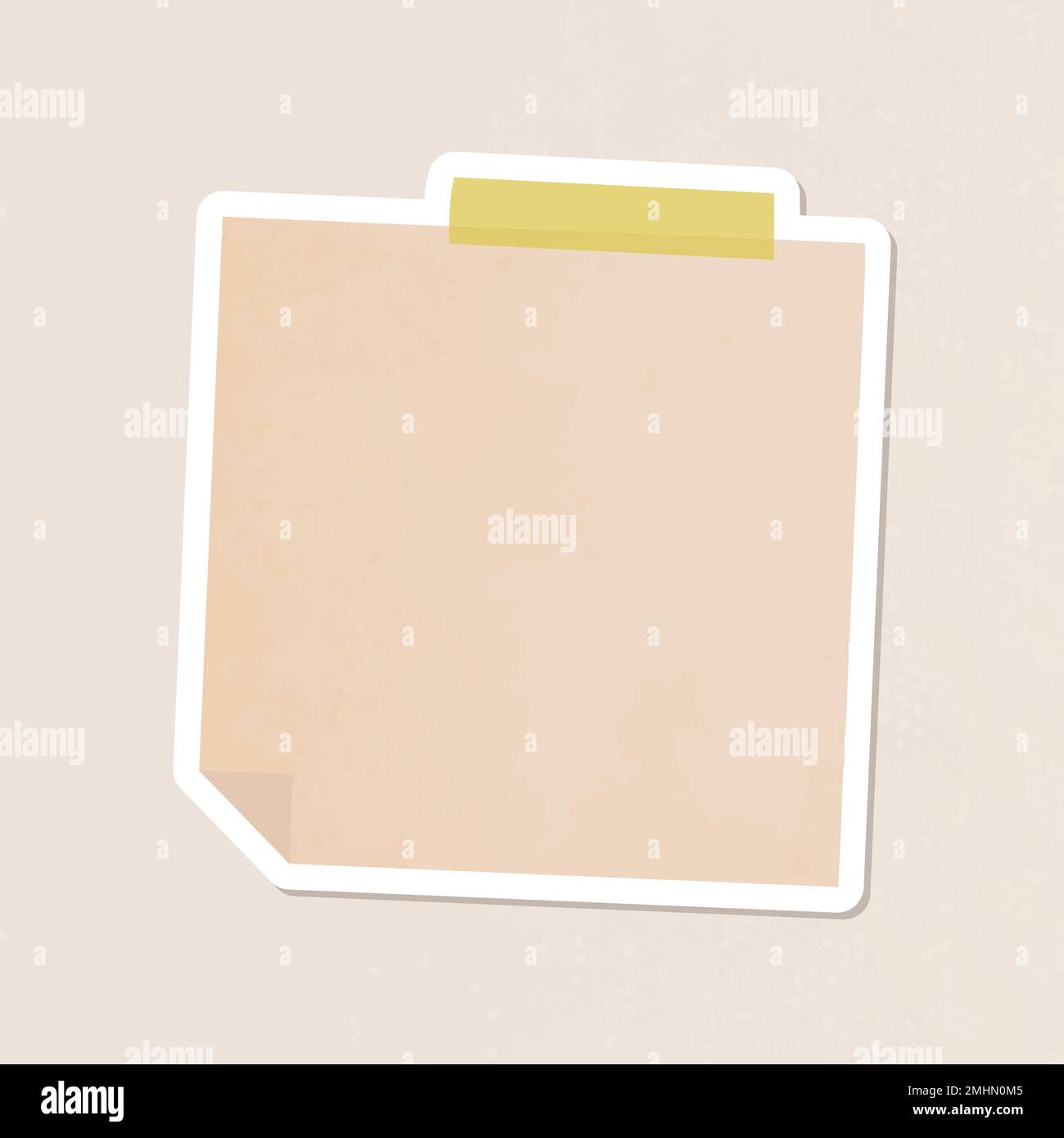 Orange notepaper journal sticker vector Stock Vector Image & Art - Alamy