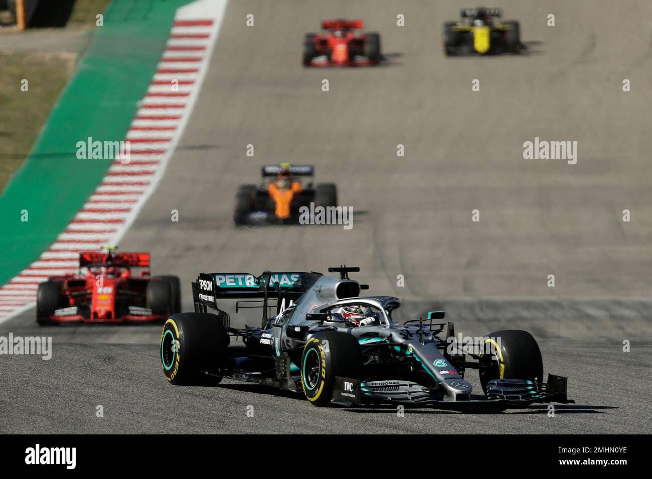 Mercedes driver Lewis Hamilton, of Britain, races during the Formula ...