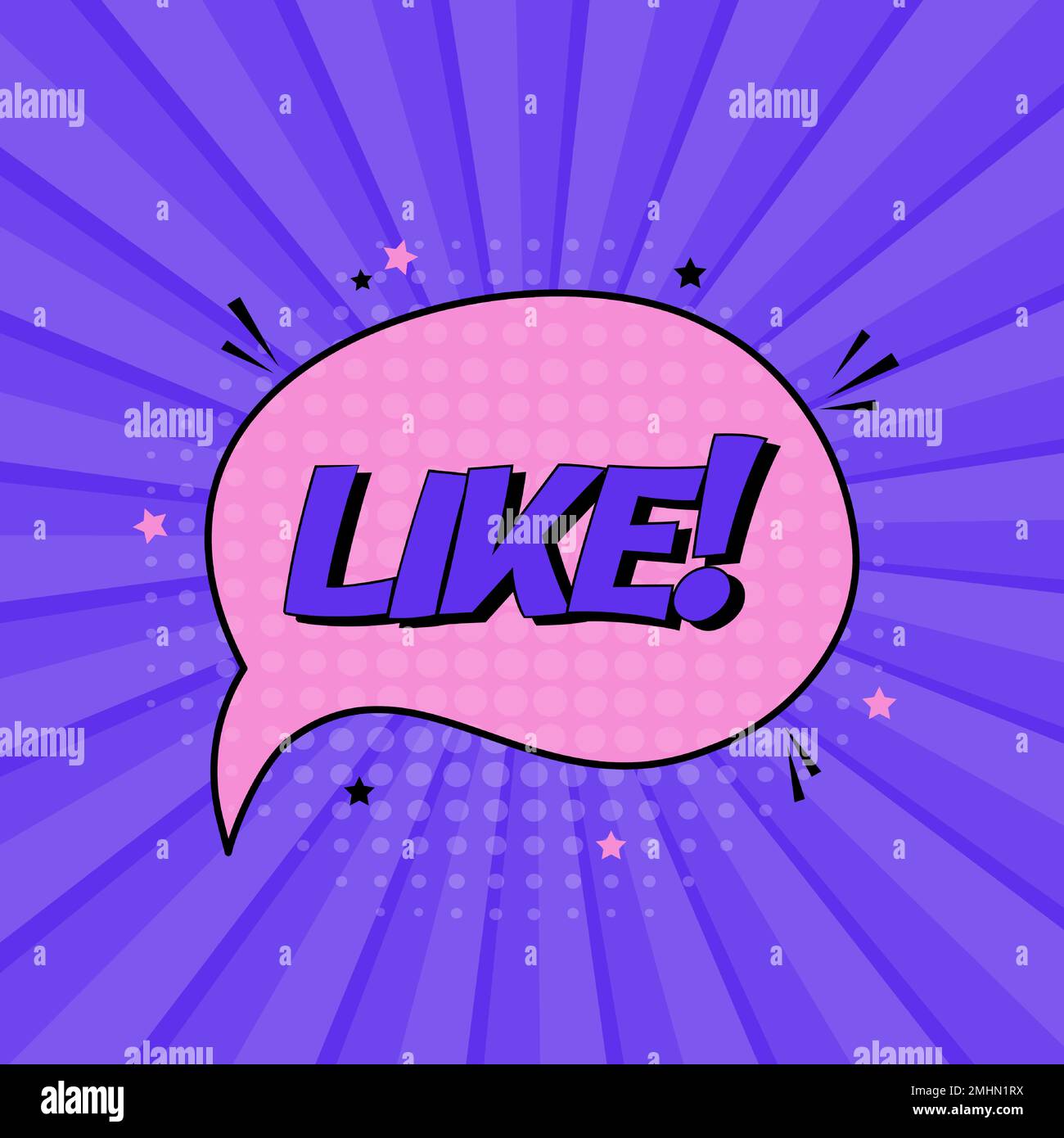 Comic speech bubble with expression text like. Vector bright dynamic ...