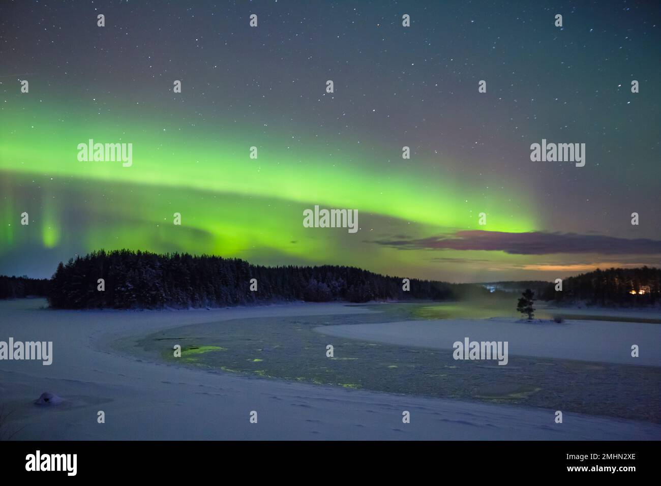 View of aurora borealis Stock Photo - Alamy