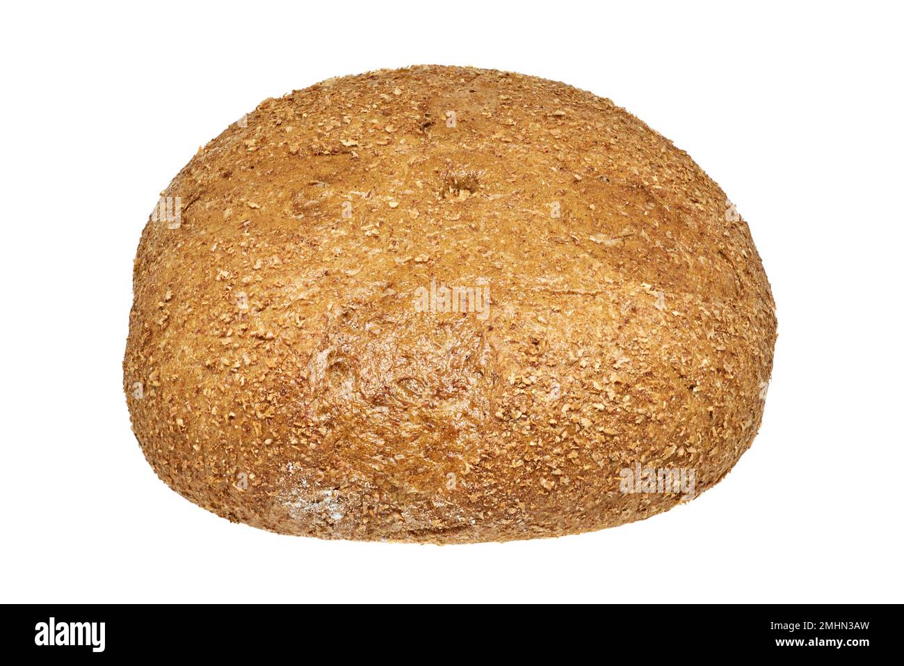 Image of a freshly baked round loaf of bread on a white background ...