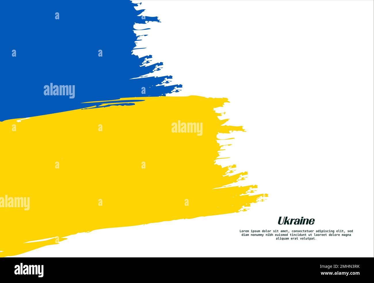 Ukraine flag brush concept. Flag of Ukraine grunge style banner ...
