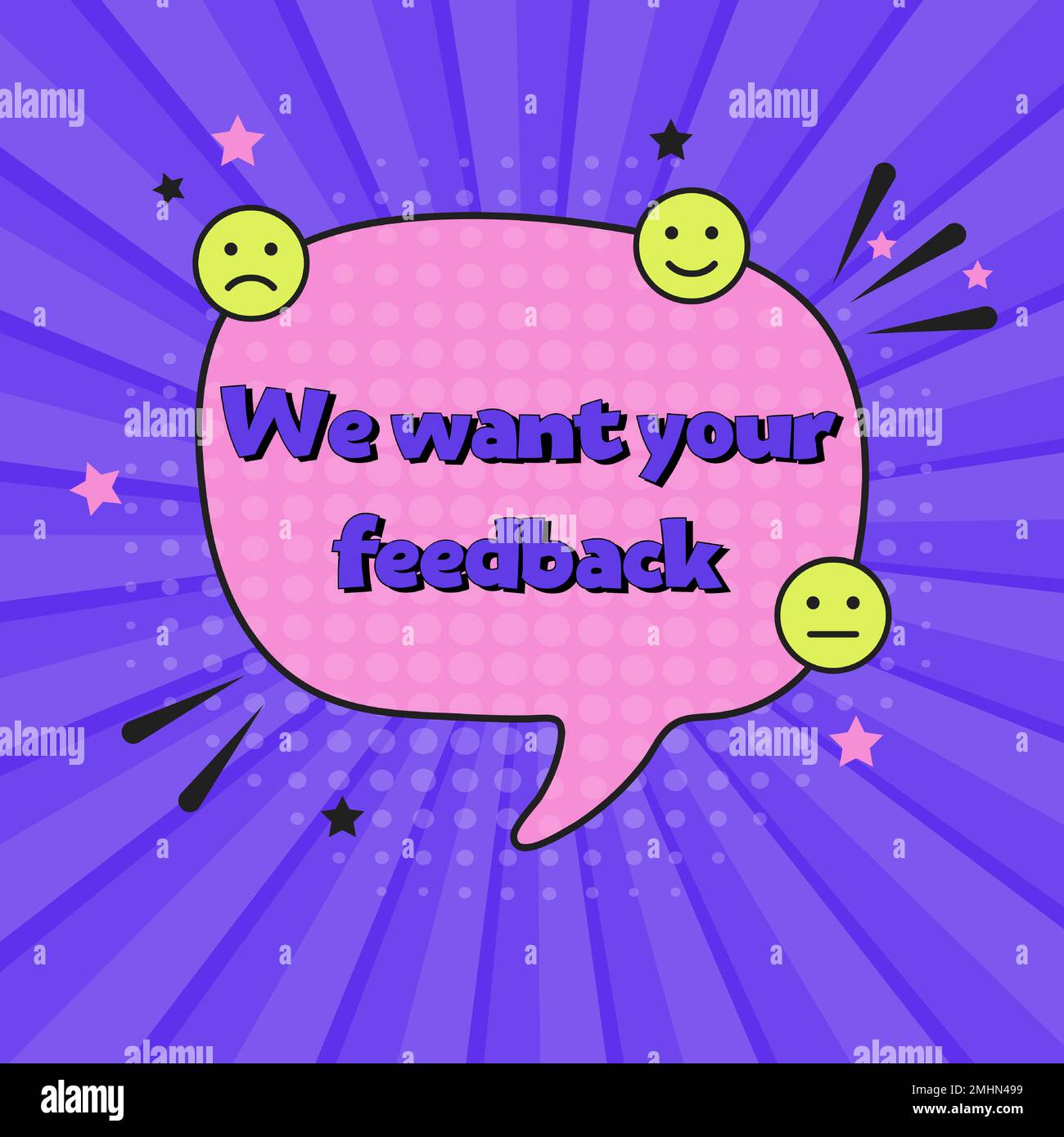 Comic pop art feedback Stock Vector Images - Alamy