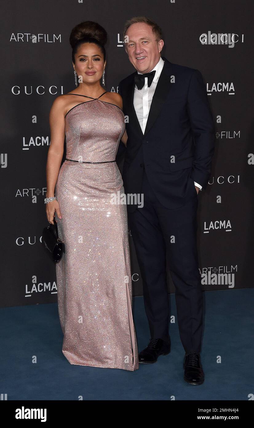 Salma Hayek Pinault and Francois-Henri Pinault arrive at the 2019 LACMA ...