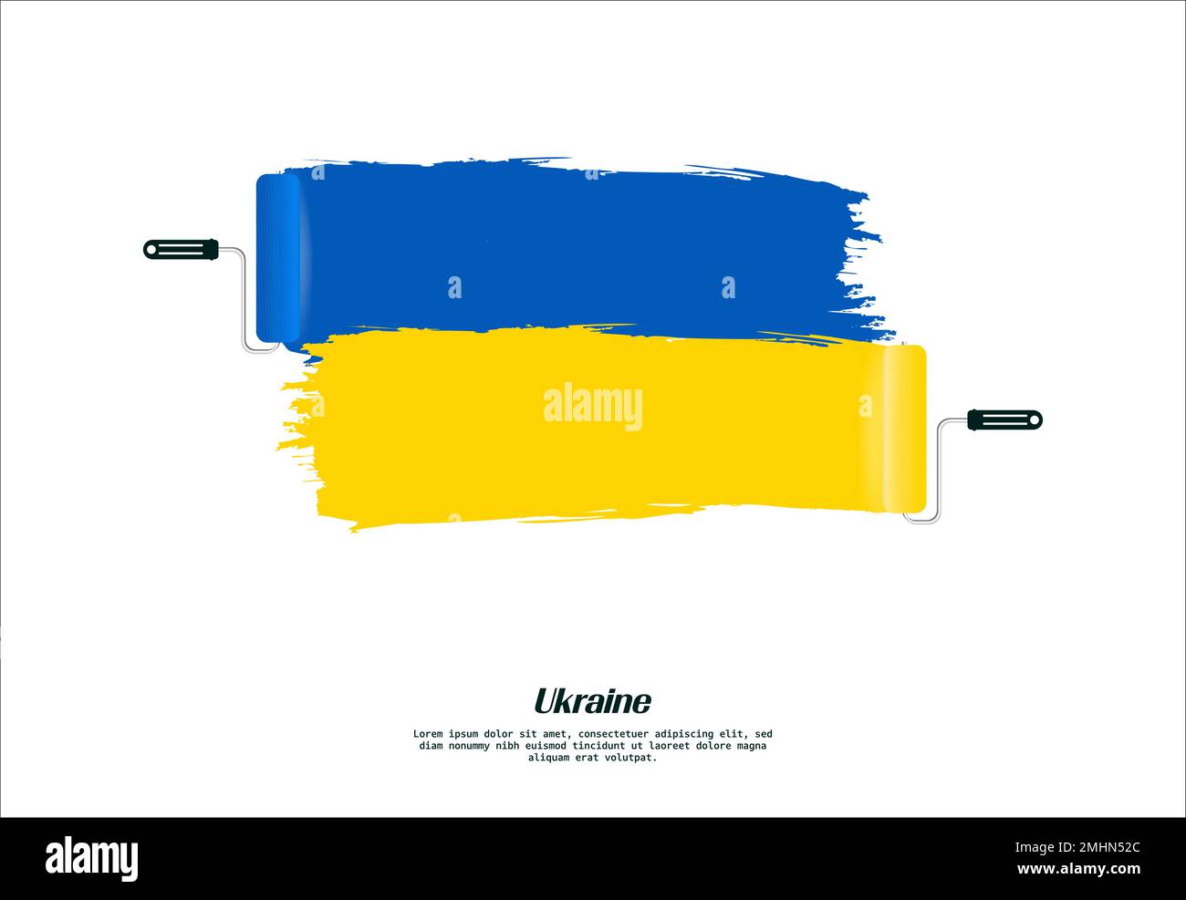 Ukrainian flag in watercolor Stock Vector Images - Alamy