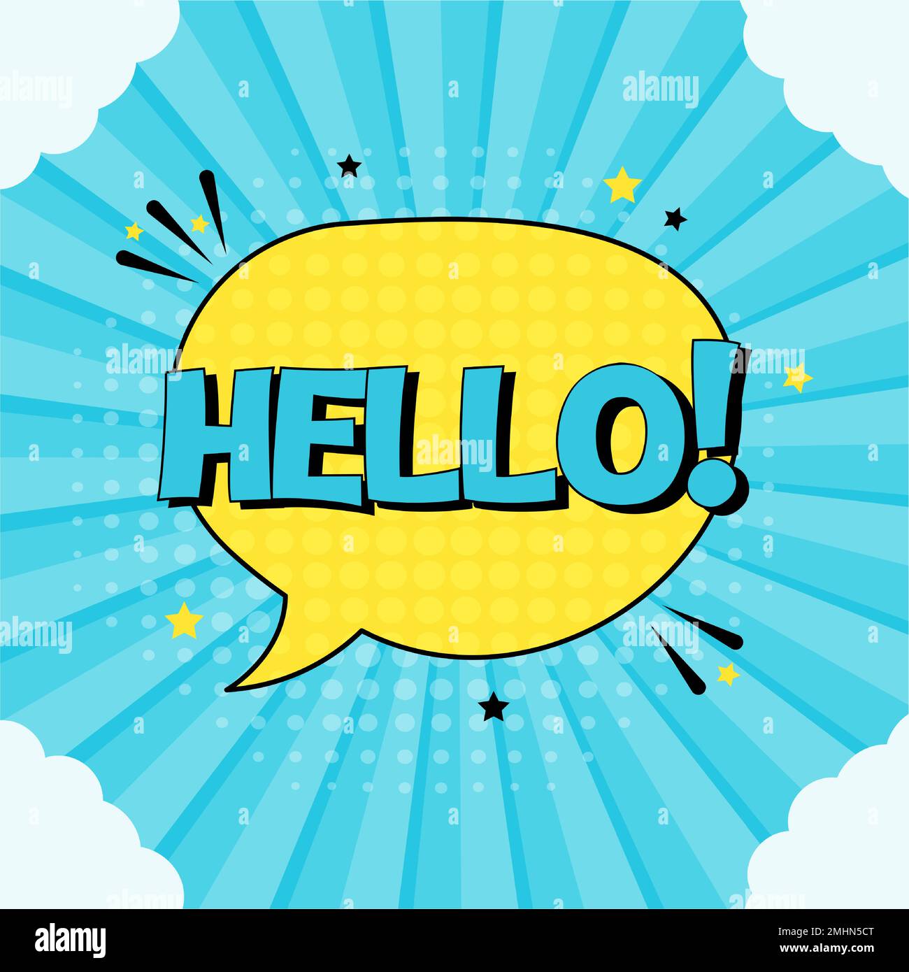 Hello comic hi-res stock photography and images - Alamy