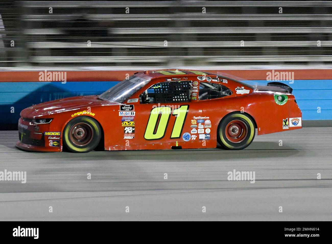 Stephen Leicht heads into the front stretch during NASCAR Xfinity auto ...