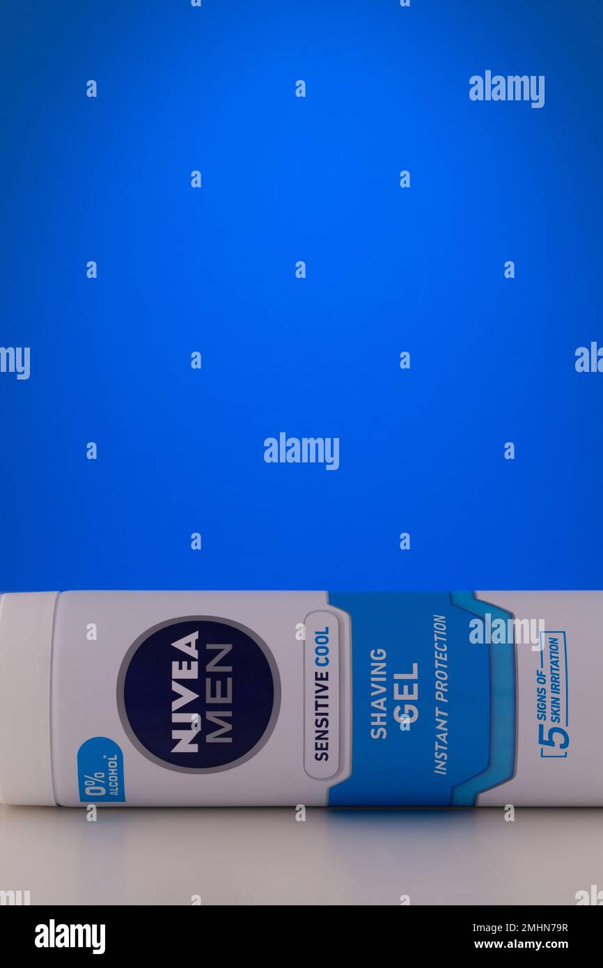 Prague,Czech Republic - 12 January 2023:Container of Nivea Men ...