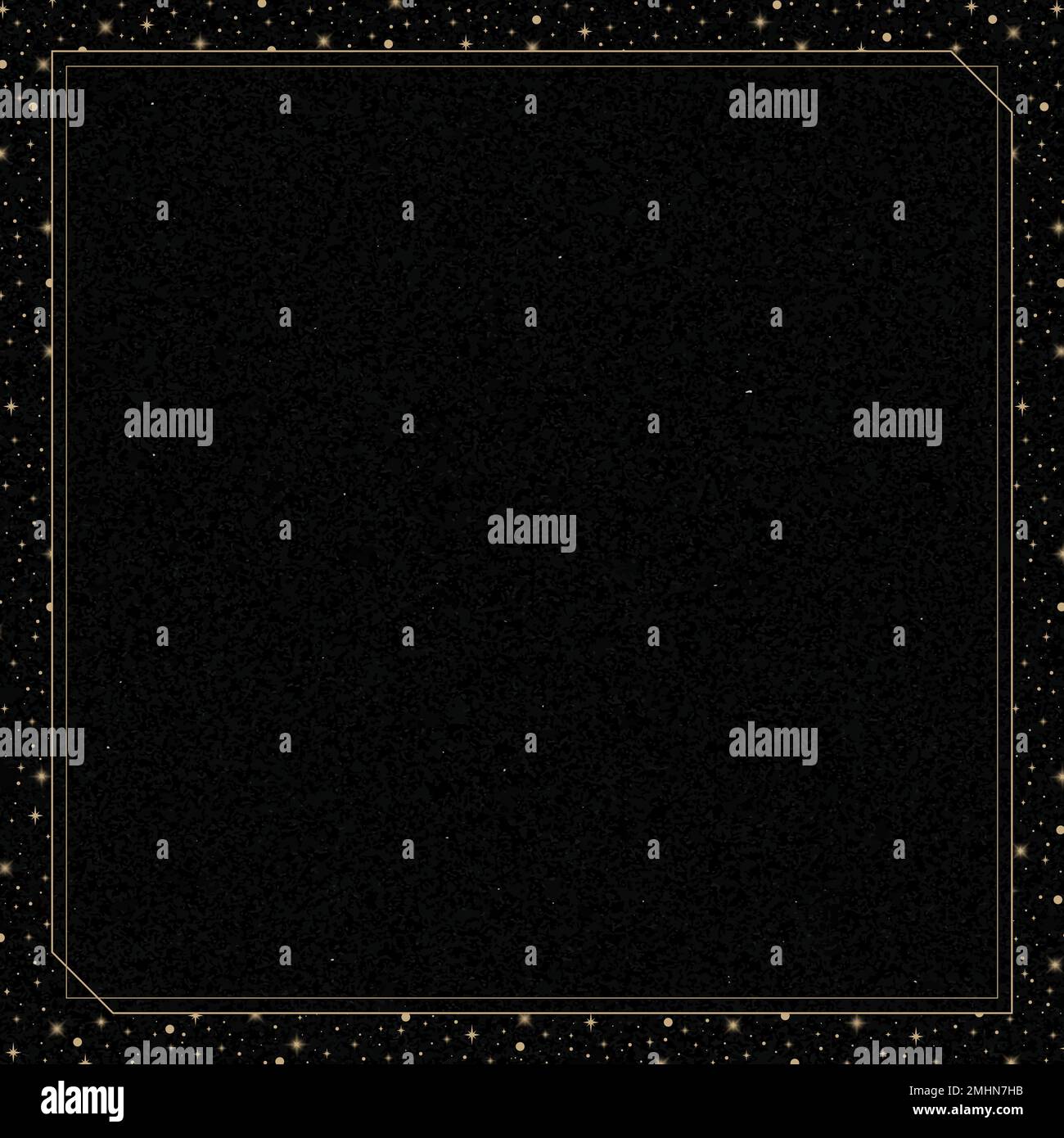 Mystical golden frame on black background vector Stock Vector Image ...