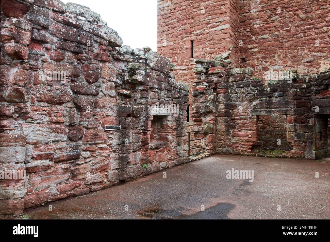 Edzell Castle, a ruined 16th-century castle, a substantial ruinous old ...