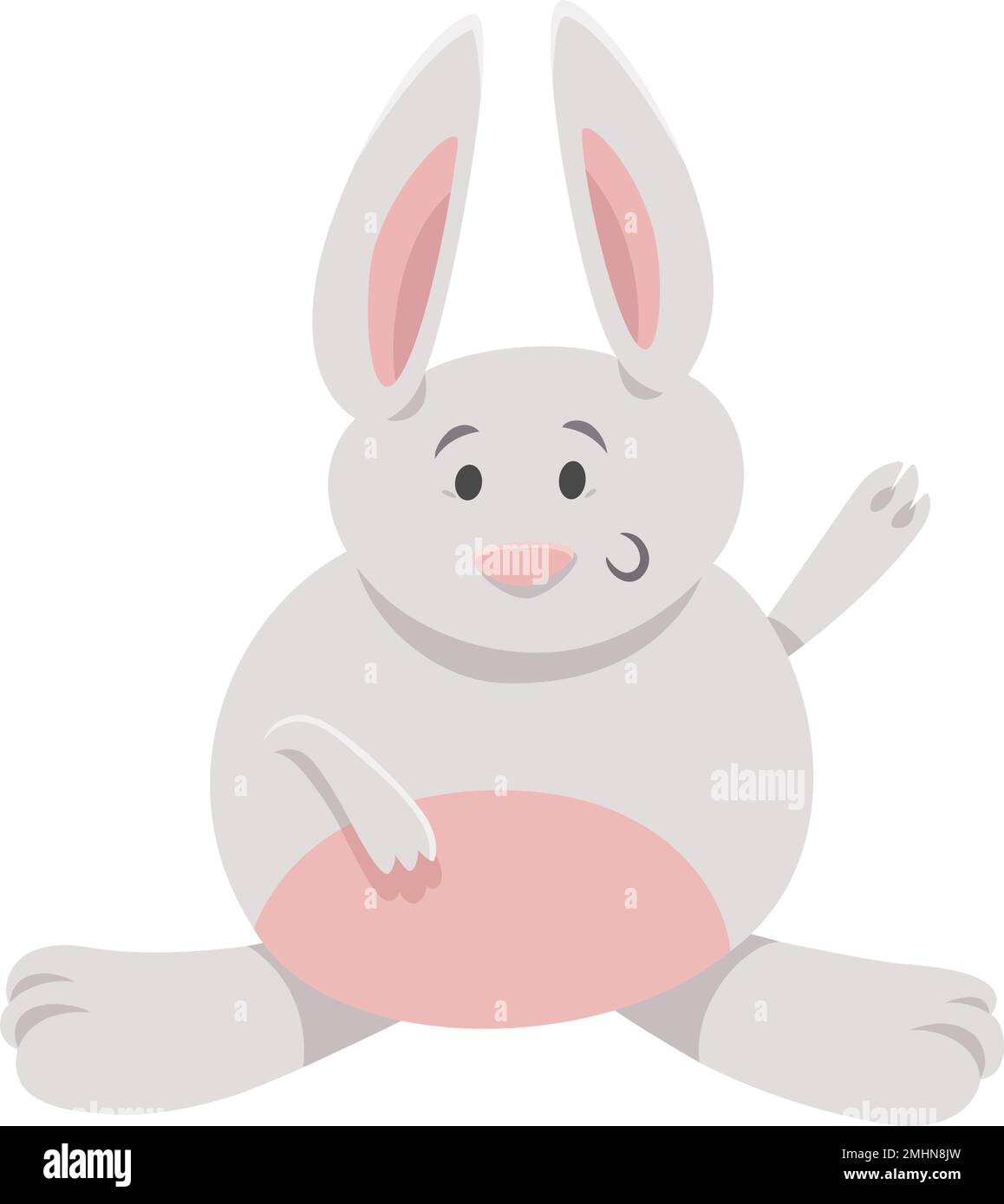 Cartoon illustration of funny rabbit or bunny animal character Stock ...
