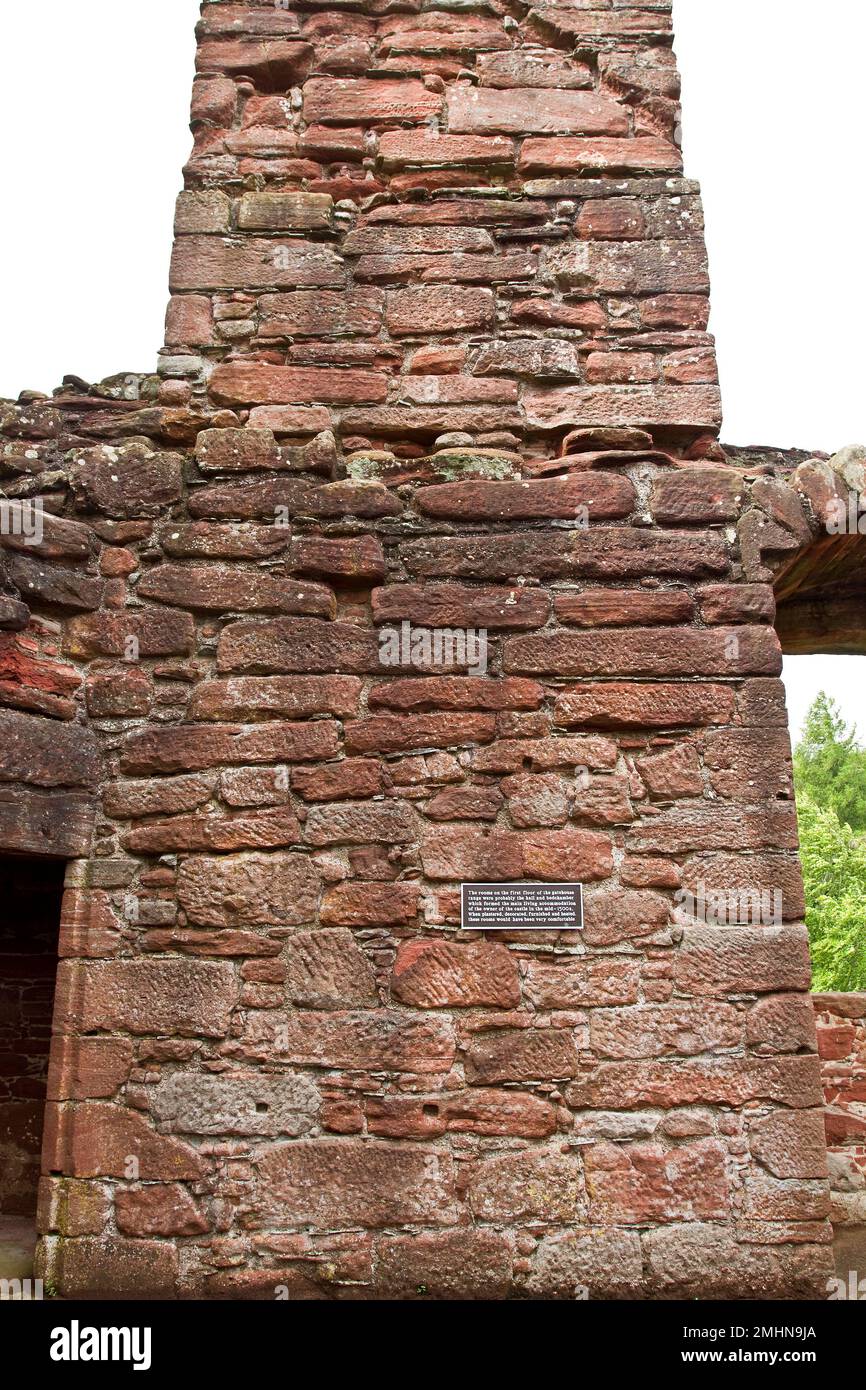 Edzell Castle, a ruined 16th-century castle, a substantial ruinous old ...