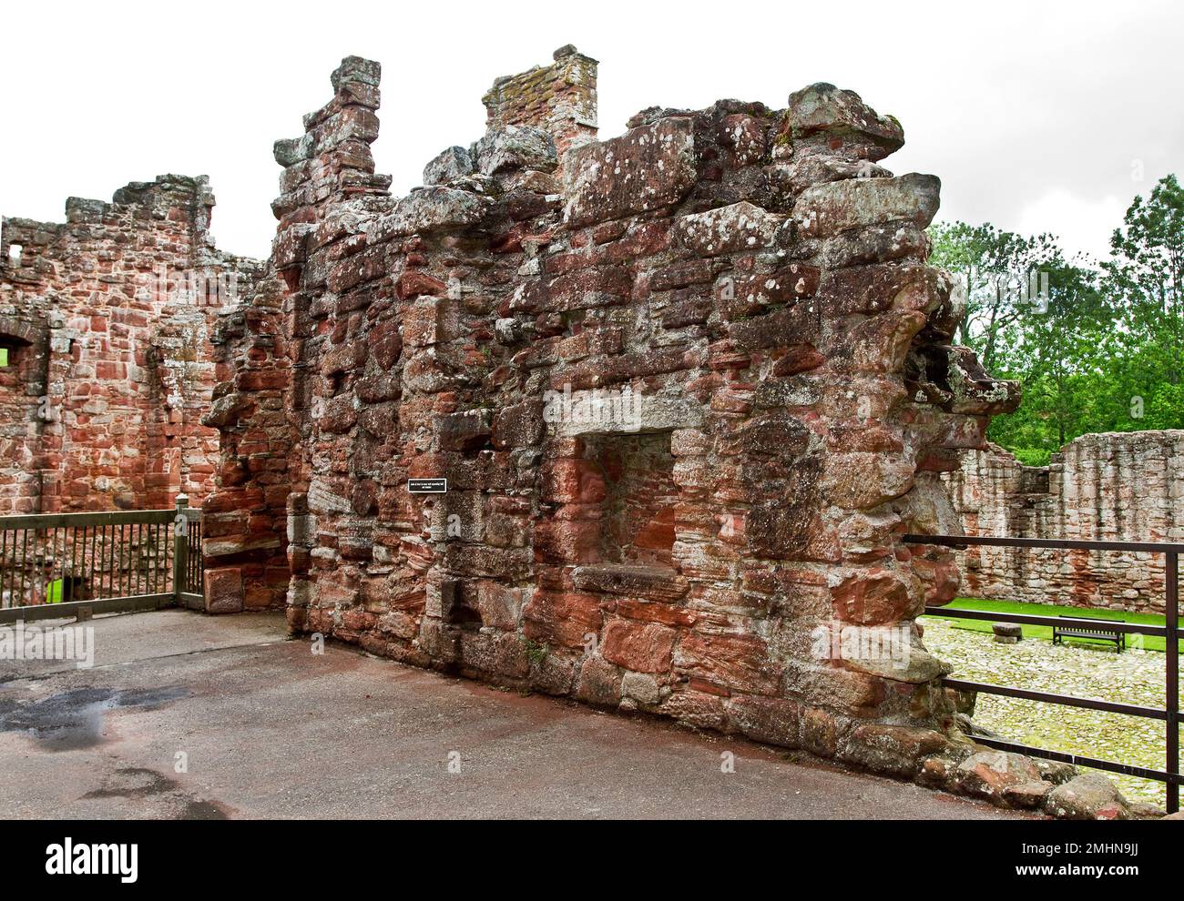 Edzell Castle, a ruined 16th-century castle, a substantial ruinous old ...