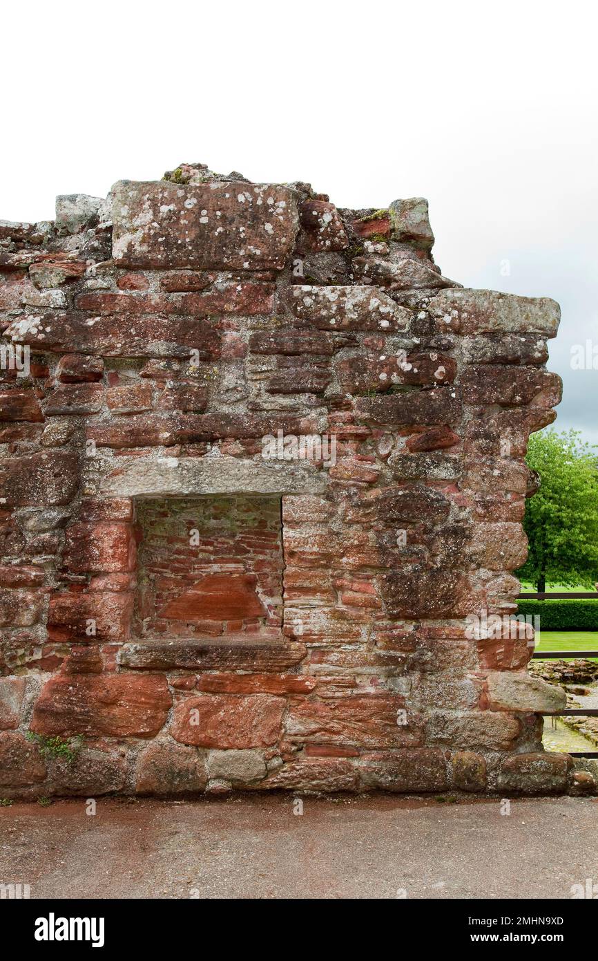 Edzell Castle, a ruined 16th-century castle, a substantial ruinous old ...