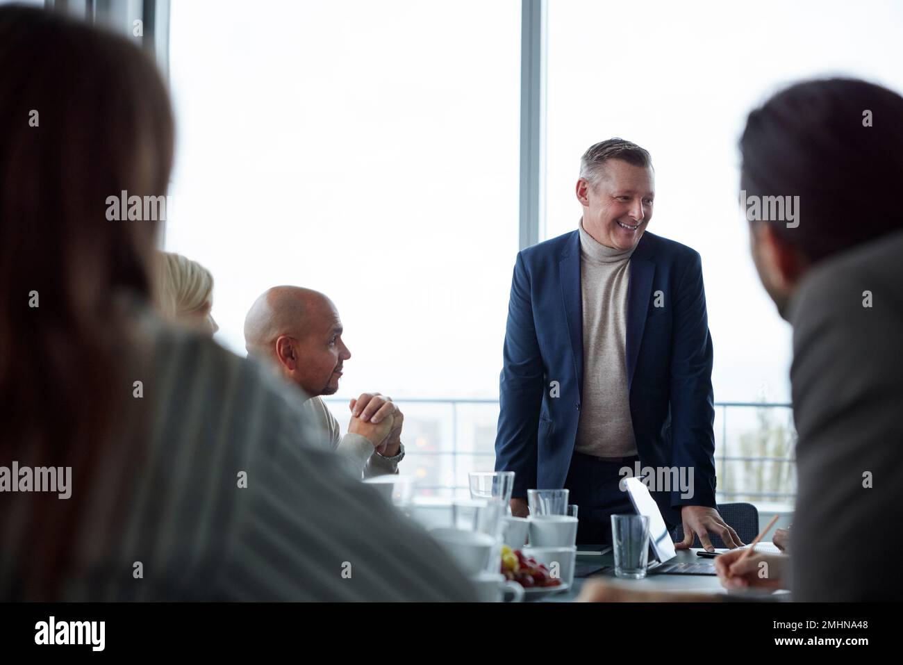 Man during business meeting Stock Photo - Alamy