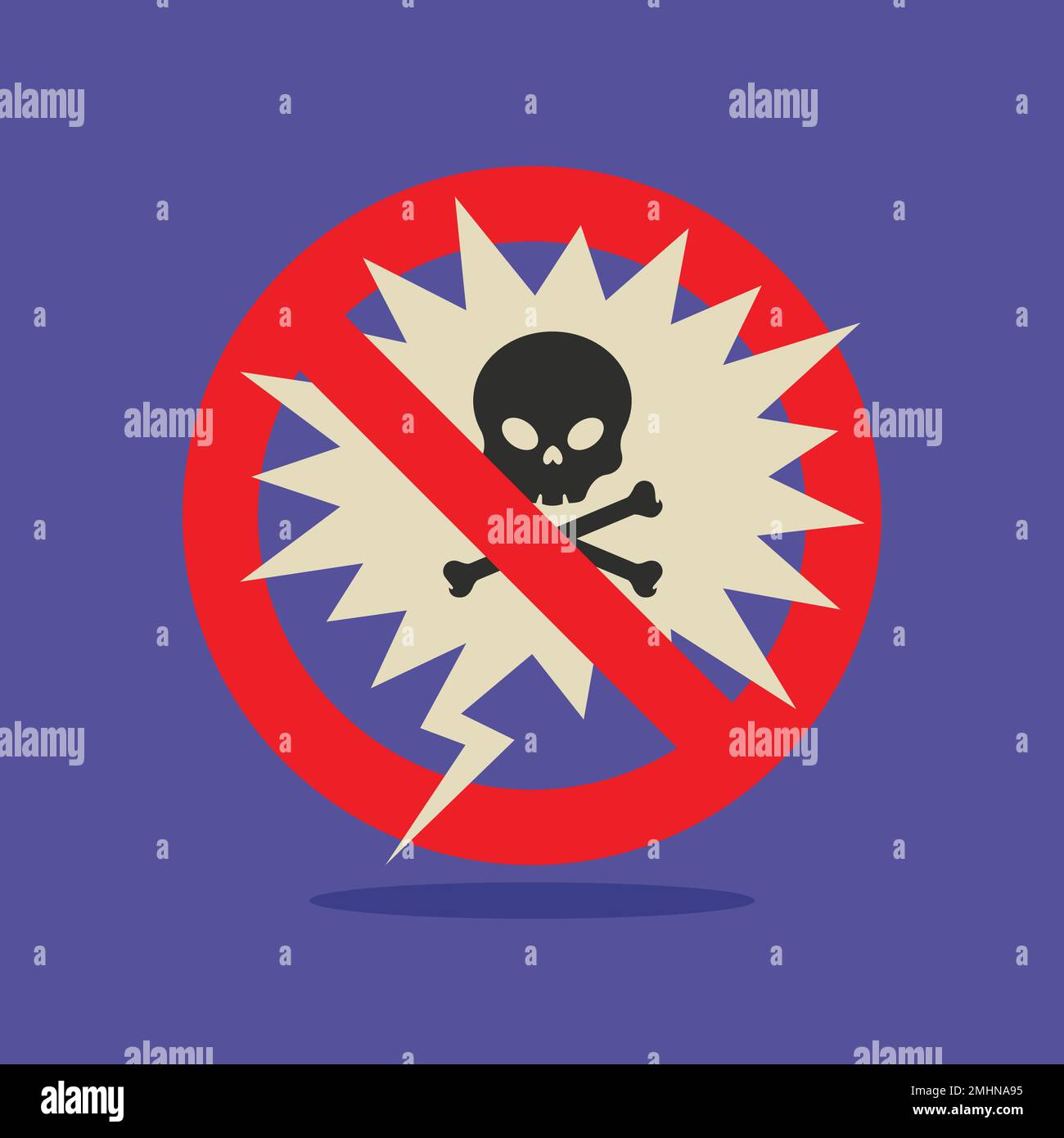 Toxic word prohibition sign. Vector illustration Stock Vector Image ...