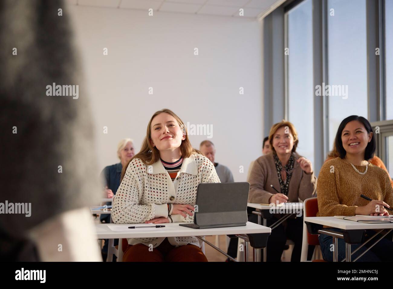 Business people at workshop Stock Photo - Alamy