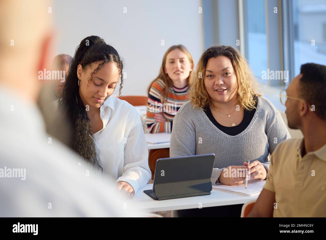 Business people at workshop Stock Photo - Alamy