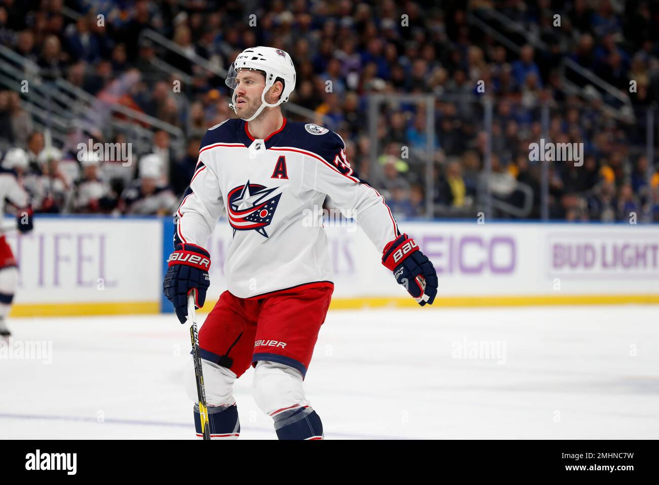 Columbus Blue Jackets' Boone Jenner skates during the first period of ...