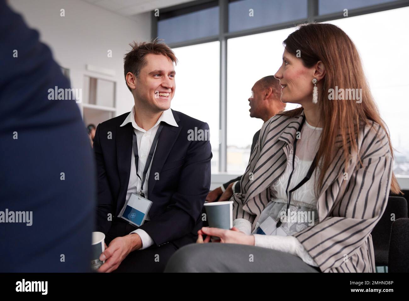 Business people talking during meeting Stock Photo - Alamy