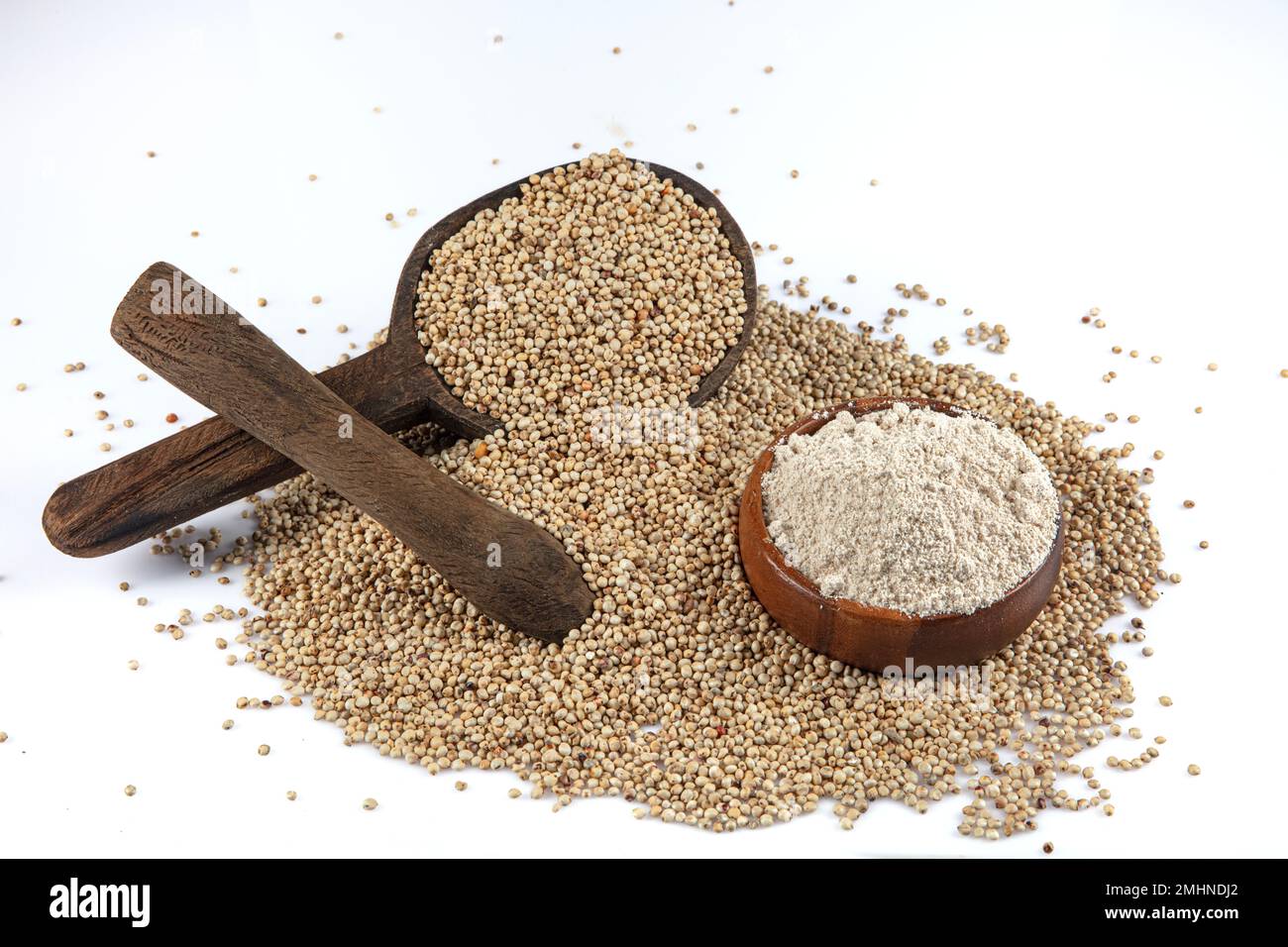 Gluten free Sorghum seeds isolated on white background. Whole seeds of ...