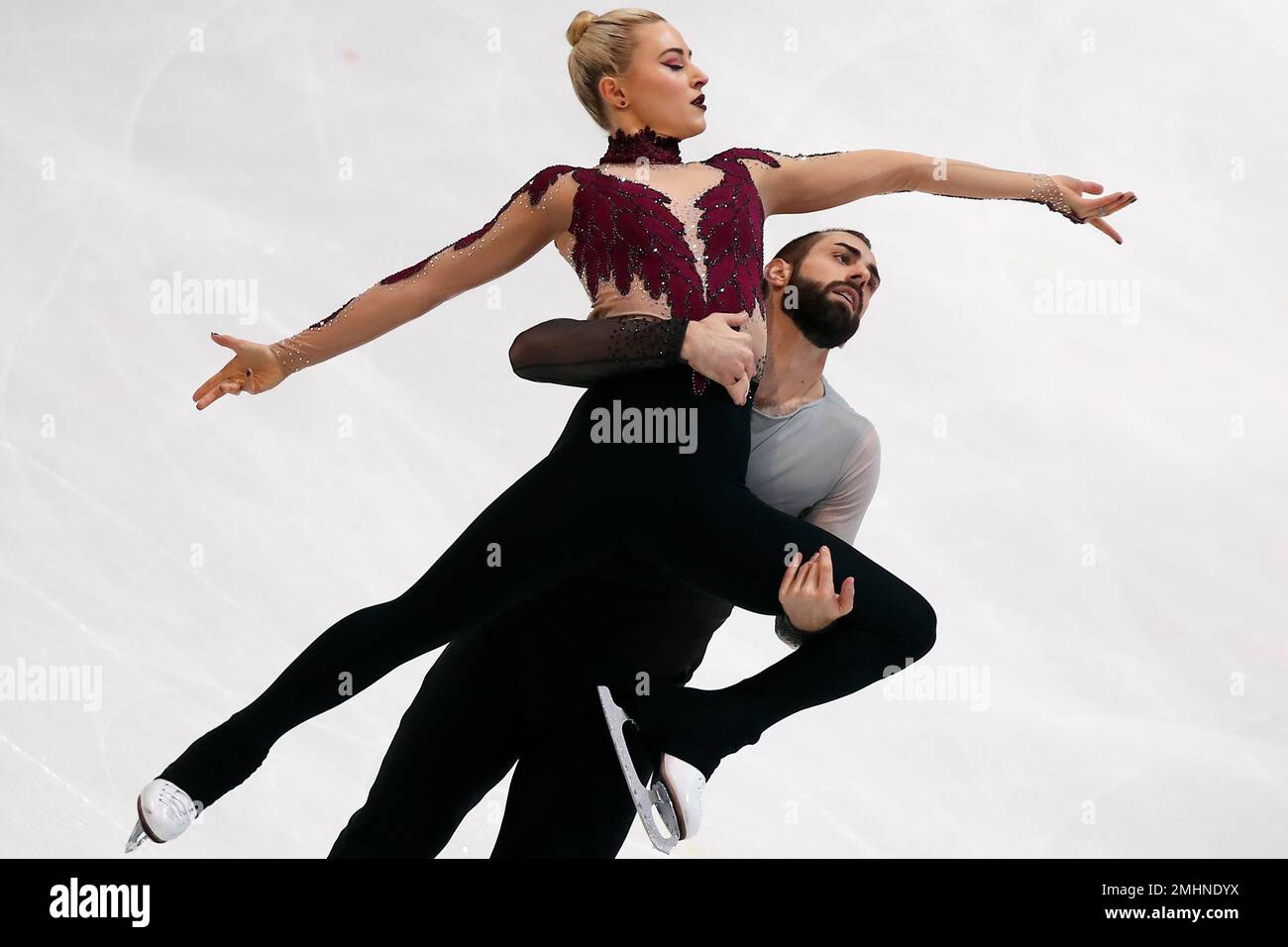 US' Ashley Cain-Gribble and Timothy Leduc compete in the Pairs Short ...