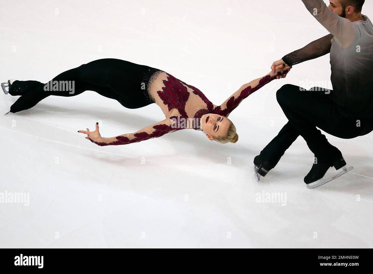 US' Ashley Cain-Gribble and Timothy Leduc compete in the Pairs Short ...
