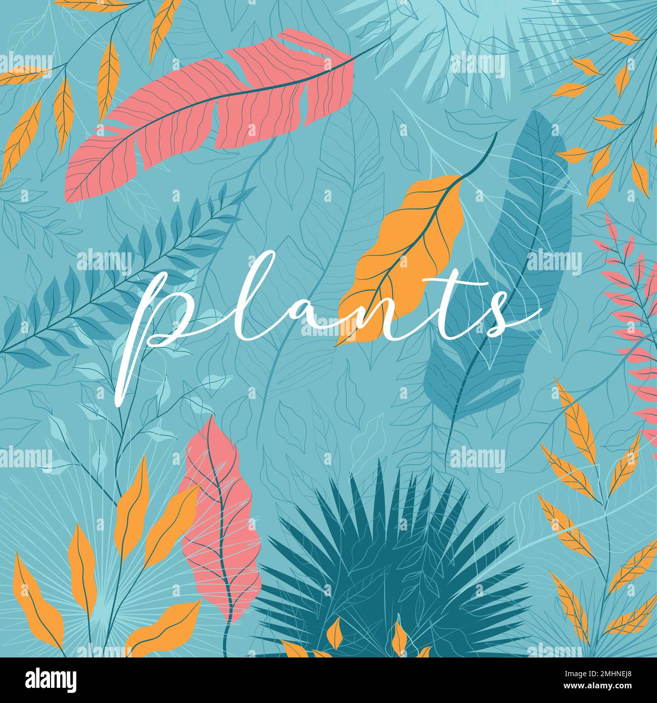 Colored foliage background with different leaves Vector illustration ...