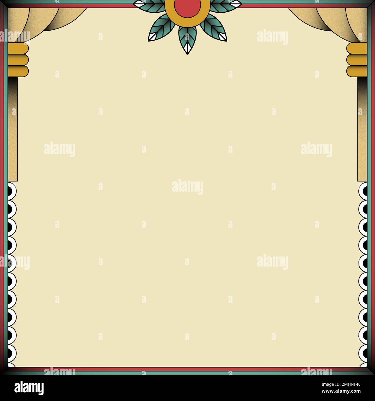 Vintage old school style beige frame vector Stock Vector Image & Art ...