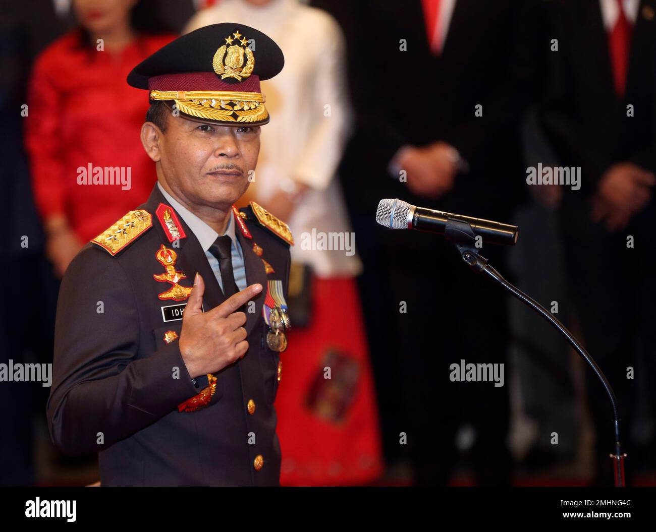New Indonesia's Police Chief Gen. Idham Aziz pose to photographer ...