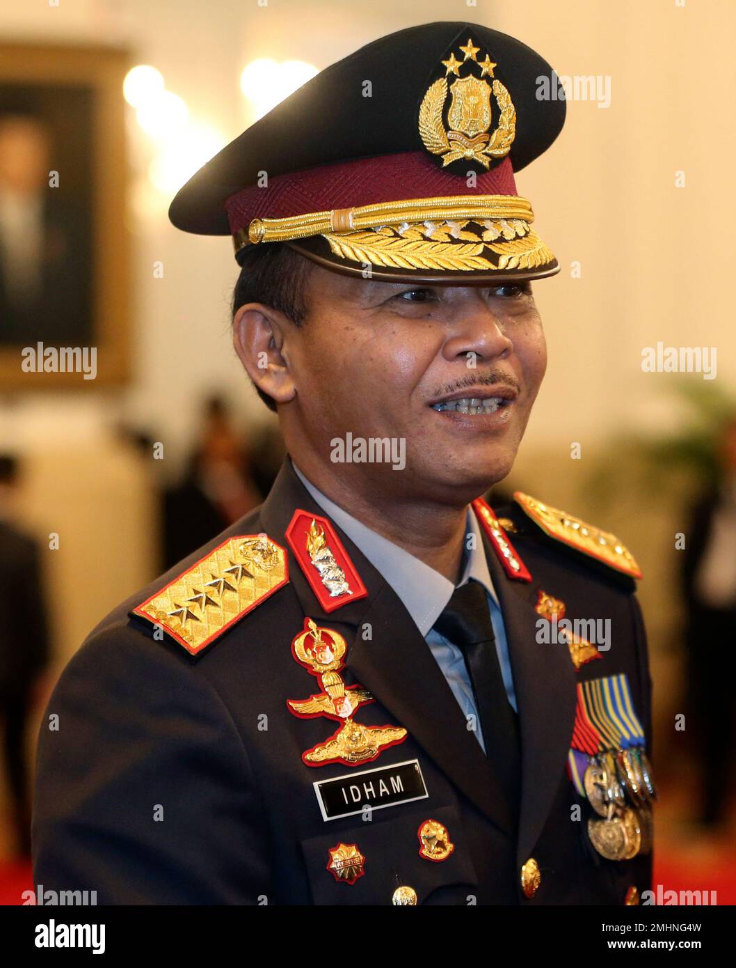 New Indonesia's Police Chief Gen. Idham poses after his swearing-in ...