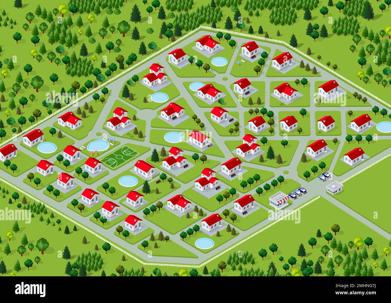 Plots with a view Stock Vector Images - Alamy