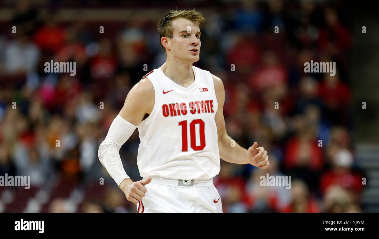 Ohio State forward Justin Ahrens is seen during an NCAA college ...