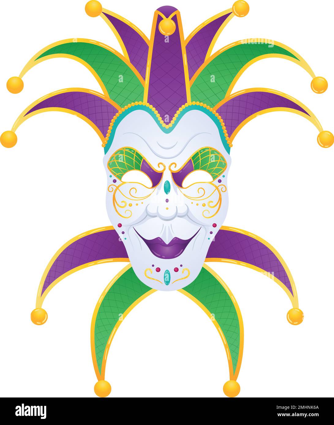 Isolated colored joker avatar face Vector illustration Stock Vector ...