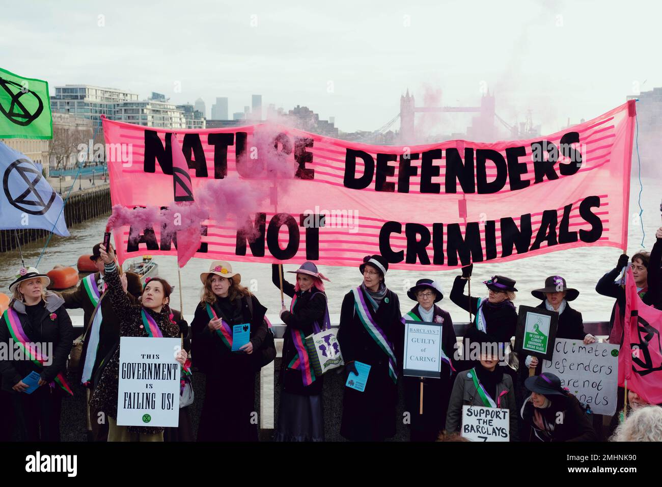 London, UK. 27 JAN 2023. People dressed as suffragettes march from Bank ...