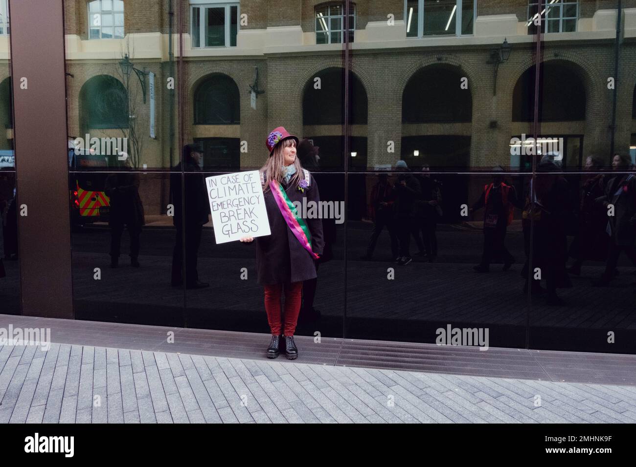 London, UK. 27 JAN 2023. People dressed as suffragettes march from Bank ...