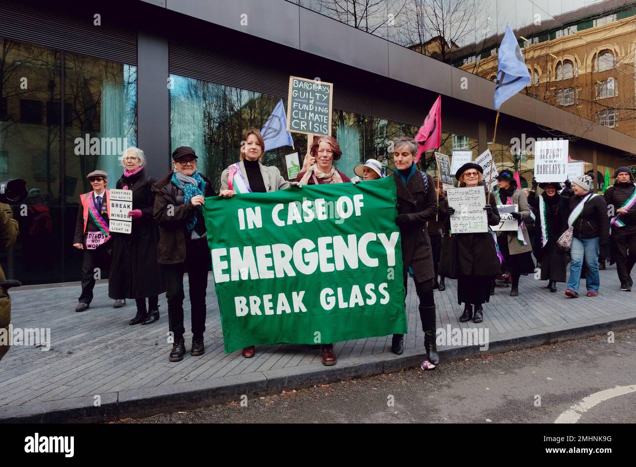 London, UK. 27 JAN 2023. People dressed as suffragettes march from Bank ...