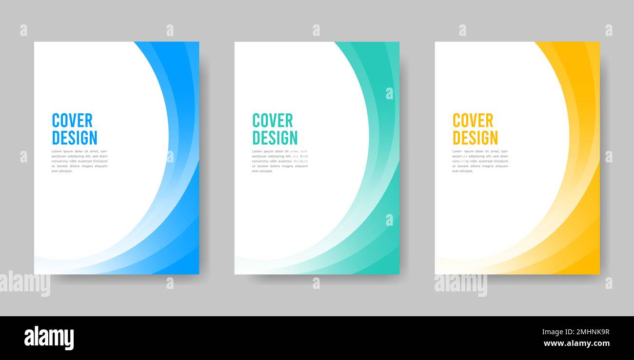 Set of book cover brochure designs with elegant and colorful designs ...