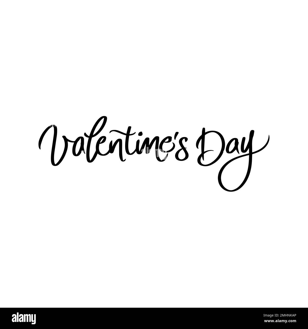 Valentine Day Handwritten Lettering Isolated Stock Vector Image & Art ...