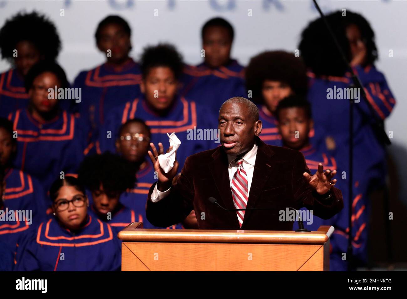 Norris Davis, friend of the late U.S. Rep. Elijah Cummings, speaks ...