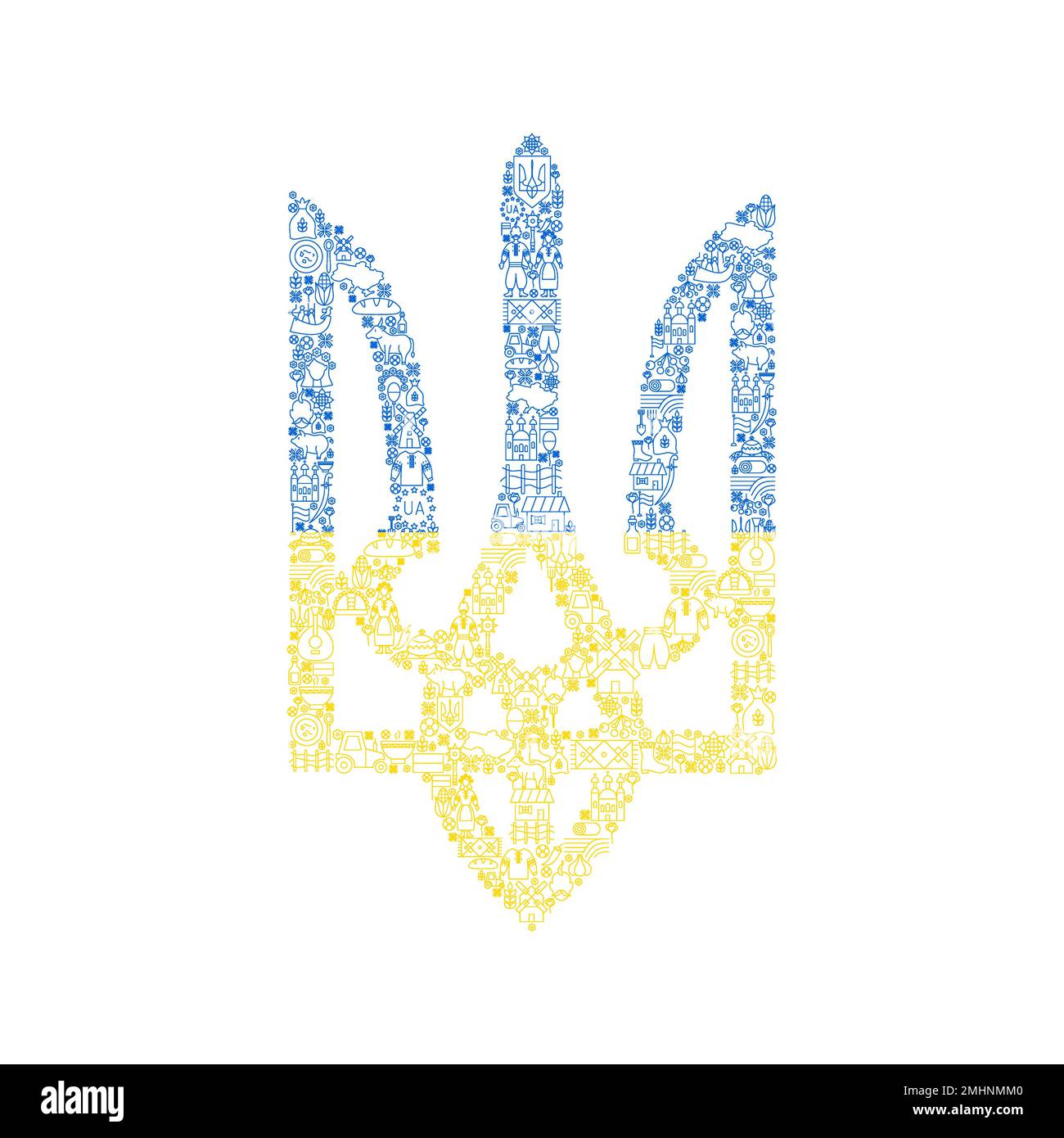 Trident ukrainian national coat Stock Vector Images - Alamy