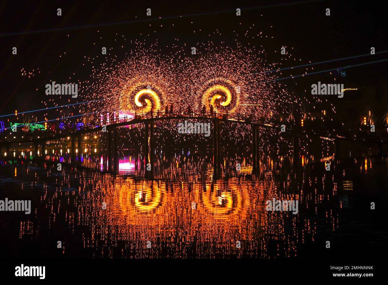 Suining, China's Sichuan Province. 26th Jan, 2023. Folk artists perform ...