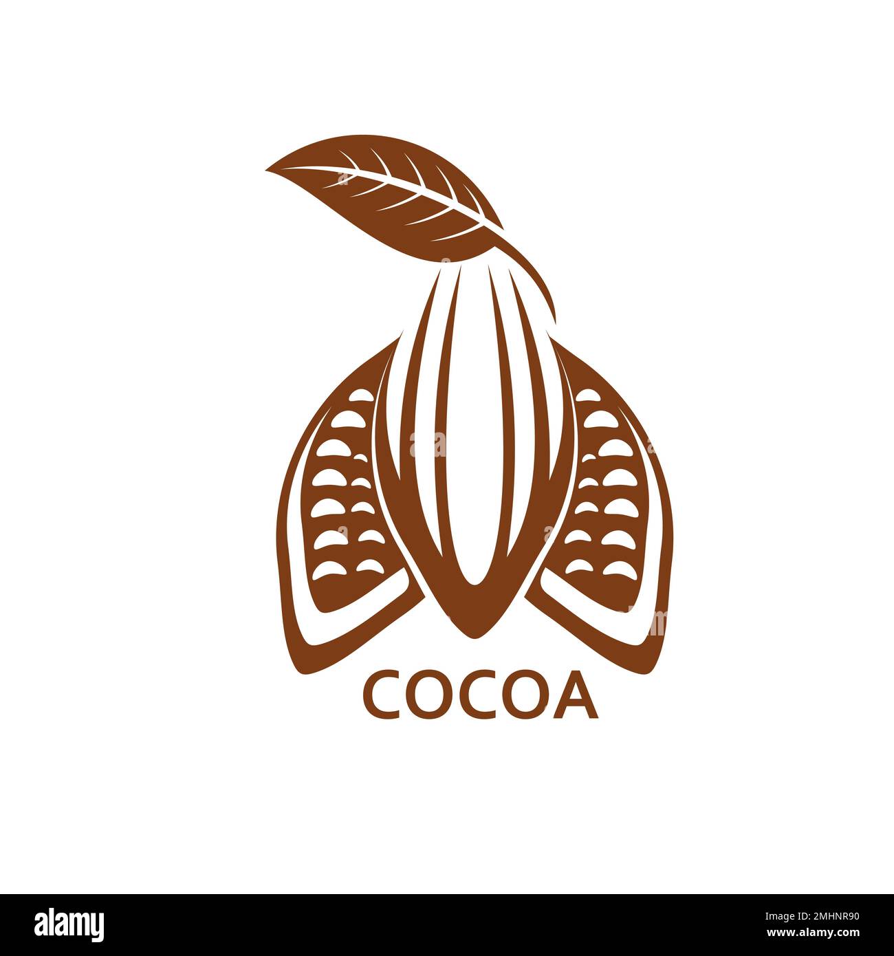 Cocoa, chocolate cacao bean icon for choco products or package ... Cocoa, chocolate cacao bean icon for choco products or package ...