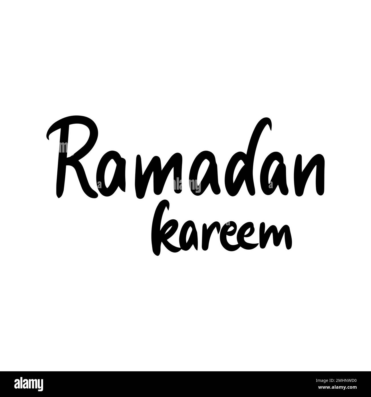 Handwritten Ramadan Kareem Lettering Isolated Stock Vector Image & Art ...