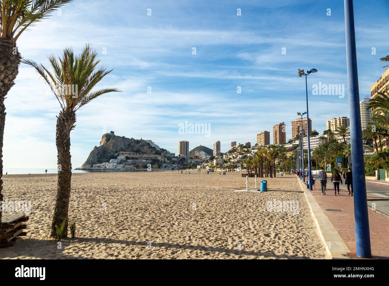 Poniente beach in Benidorm Stock Photo - Alamy