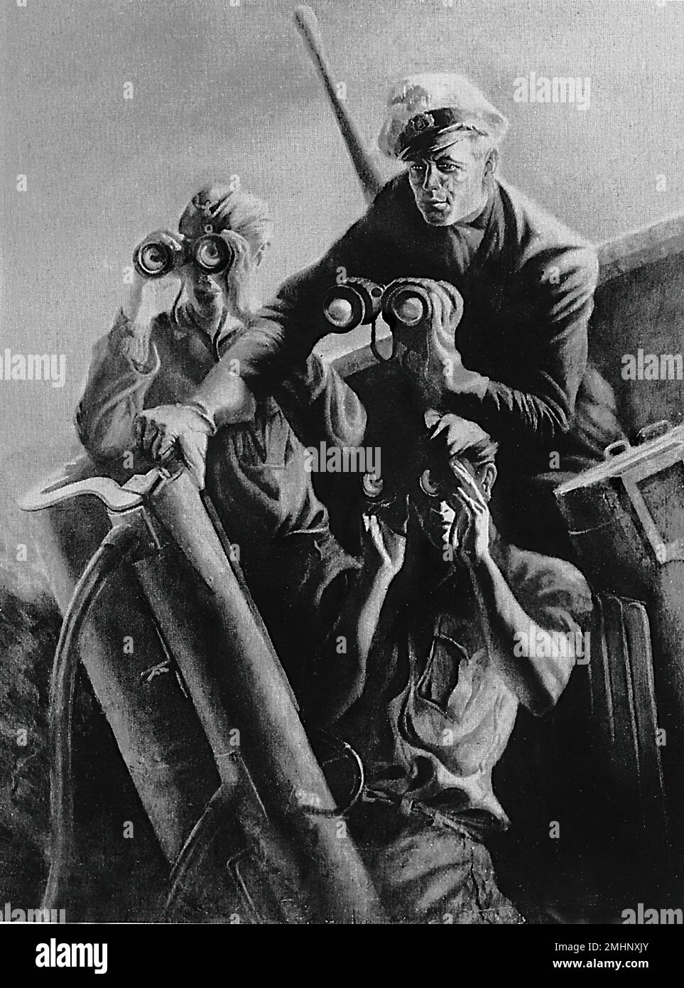 German U-Boat vigie WWII - German Nazi Propaganda poster Stock Photo ...