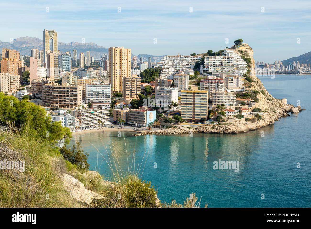 Platja de La Cala de Finestrat a popular beach near Benidorm Stock ...