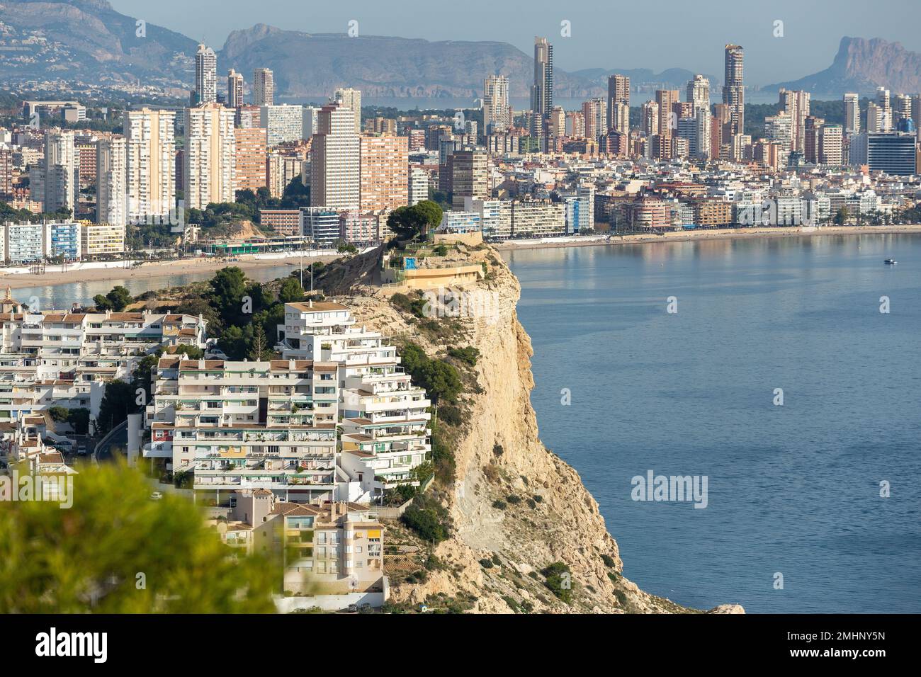 Tossal de la cala a Roman Ruin at the top of the hill with Benidorm in ...
