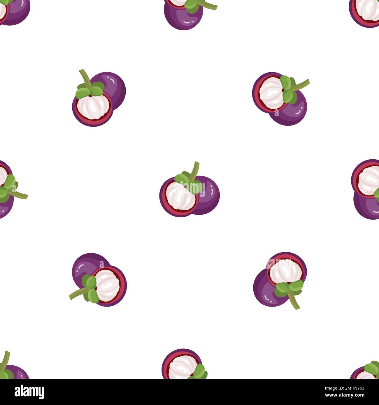 Mangosteen fruit pattern seamless vector Stock Vector Image & Art - Alamy