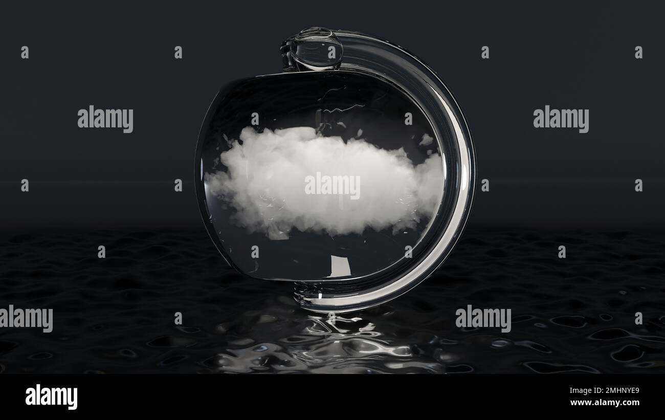 cloud in Crystal Ball, 3d render Stock Photo - Alamy